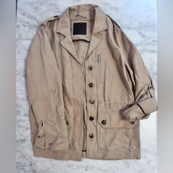 Massimo Dutti | Jackets & Coats | Linen Safari Style Jacket From ...